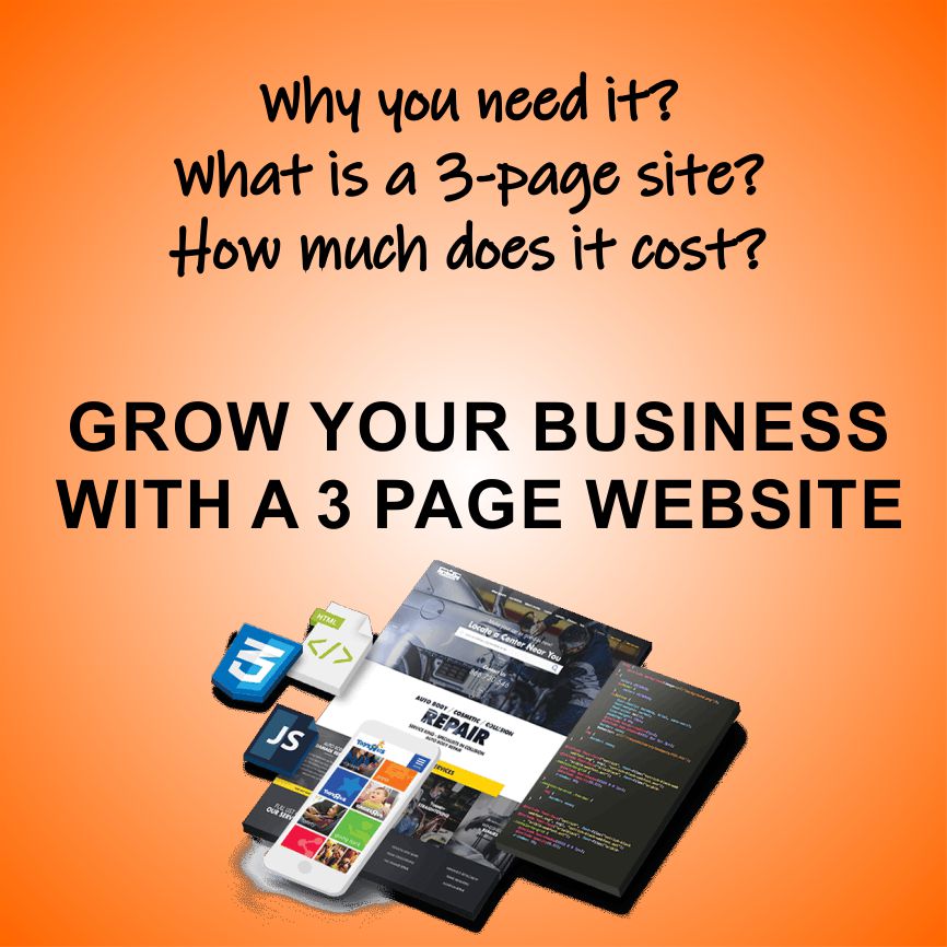 3 Page Website For Small Business Starting At 60